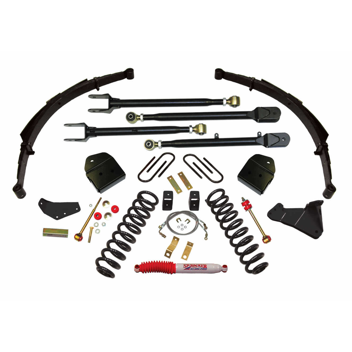 SkyJacker Suspension Lift Kit Front Coil Springs, Rear Leaf Springs, 4 ...